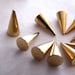 Raw Brass Conical Spikes-8x4mm-26 Pieces Glue on - Etsy