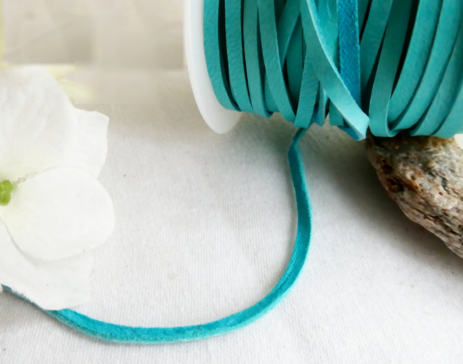 Turquoise Blue Leather Lace Cord- Flat Soft 3mm Deerskin Leather-1 Yd ...