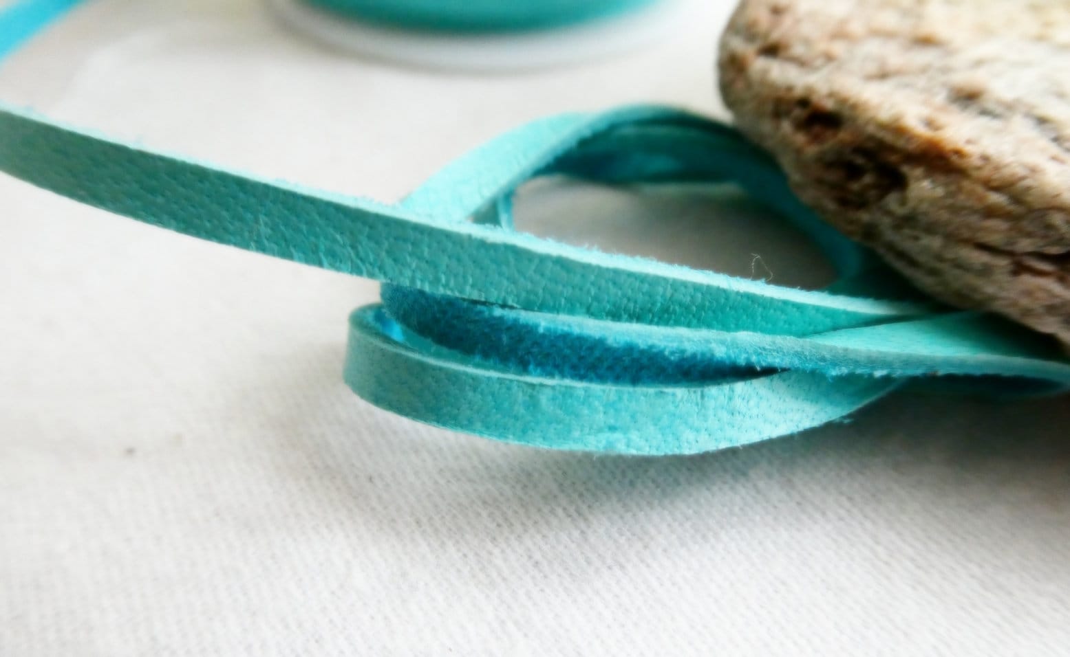 Turquoise Blue 3mm Leather Lace Bulk Cord- Flat Soft Deerskin Leather-1 ...