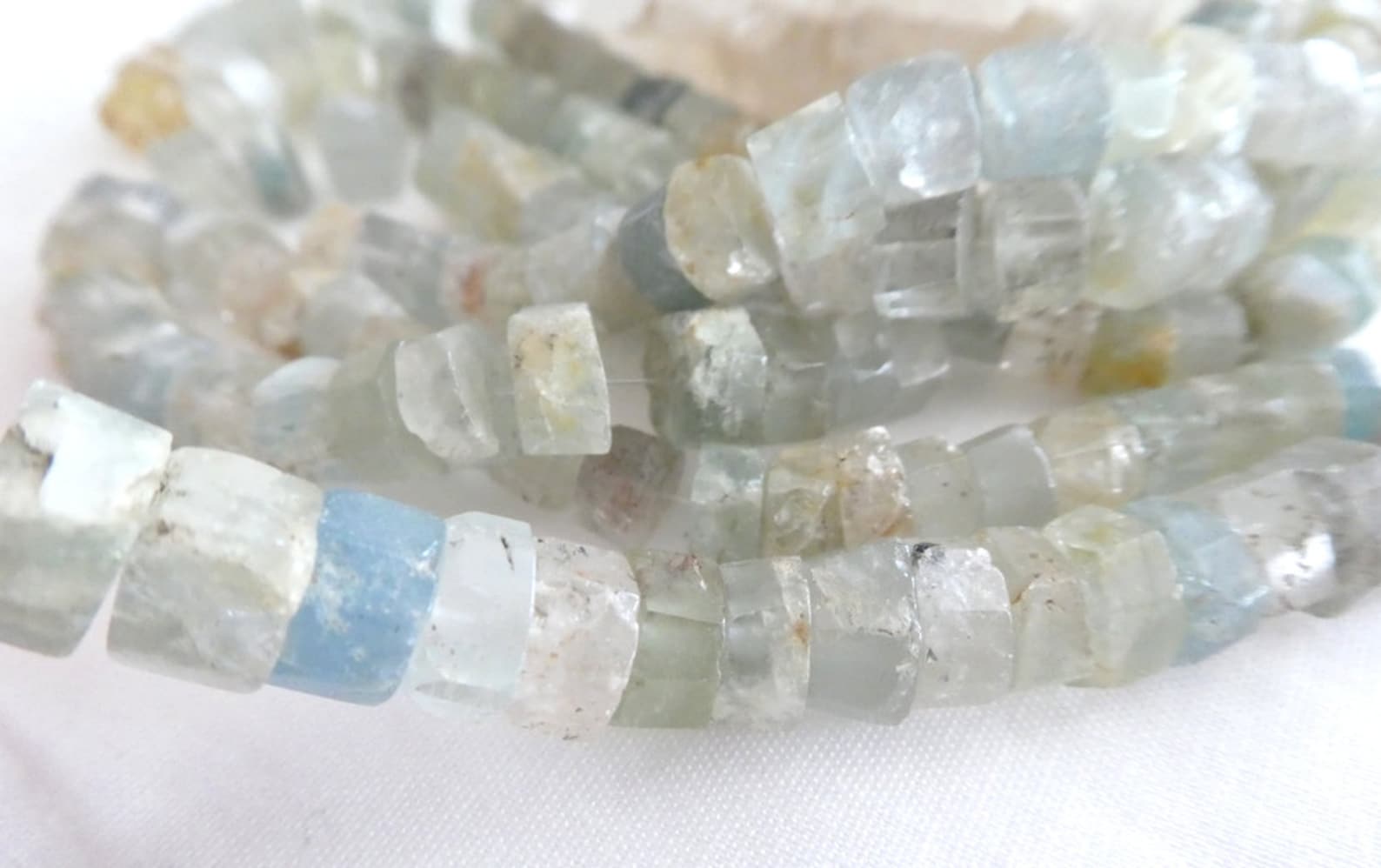 Aquamarine Rondelle Beads-7mm Faceted Beads 3in - Etsy