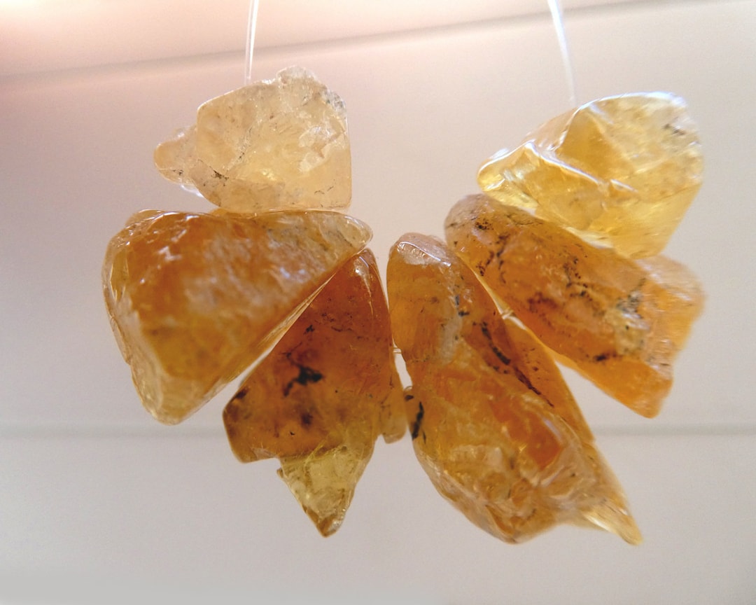 Raw Yellow Heliodor Crystals -13-19mm -4 Pcs -natural Gold Free Shape ...