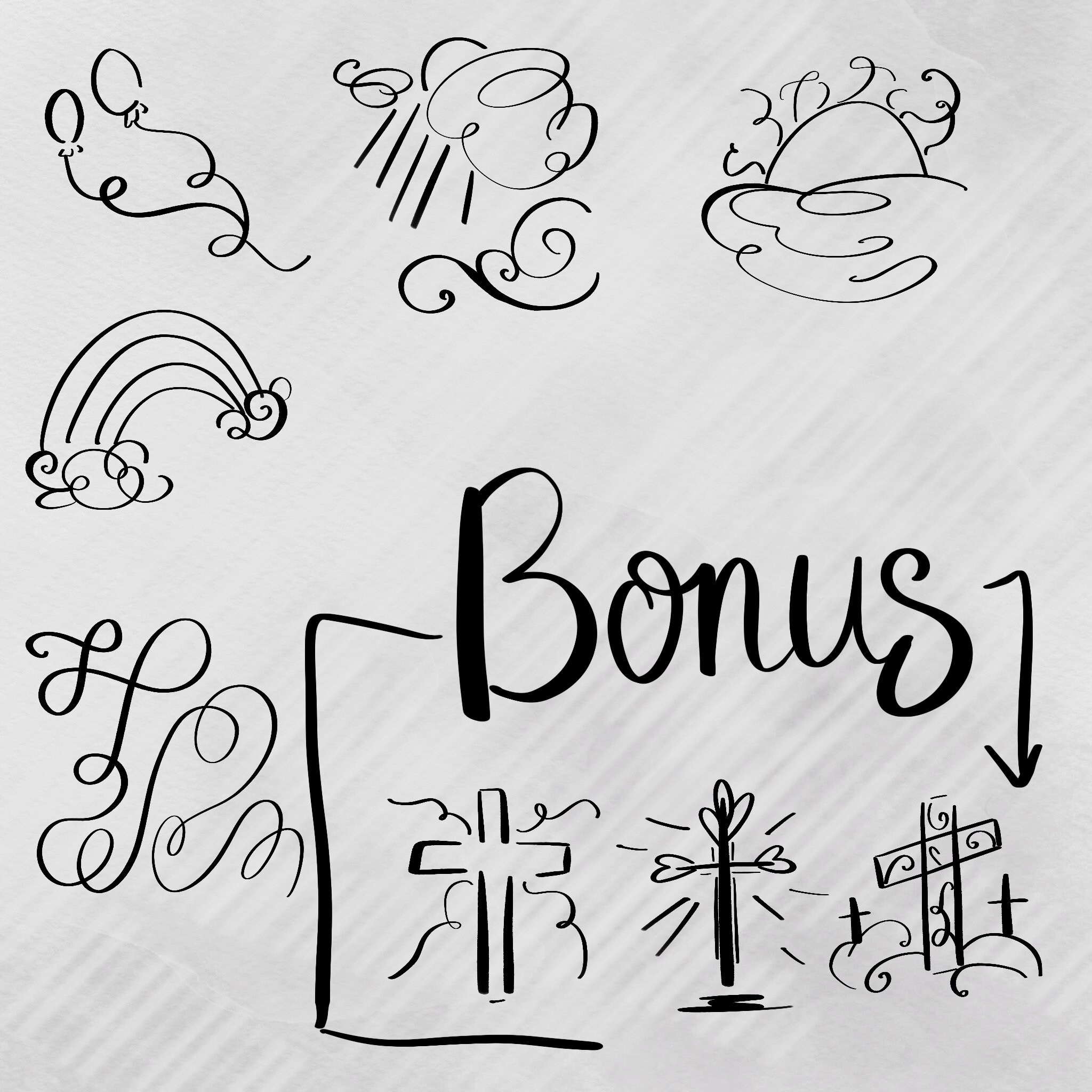 50 Swirl Swoosh Bundle Package Set SVG PNG Designs Digital Download for ...