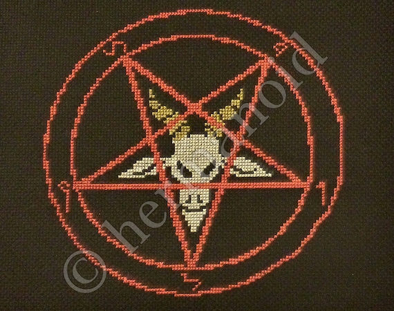 Cross Stitch Pattern pentagram | Etsy