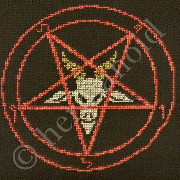 Pentagram Cross Stitch Pattern - Etsy