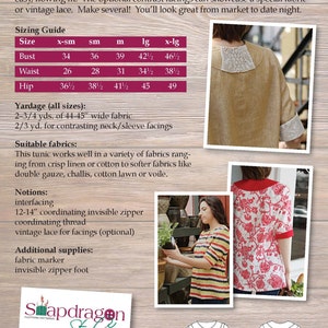 Printed Pattern Market Day Tunic Snapdragon Studios - Etsy