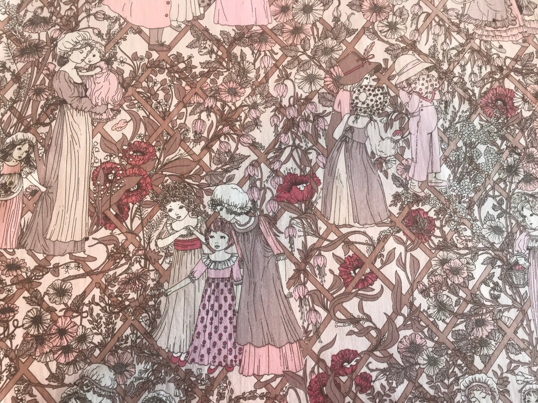 Jonelle Fabric ‘sugar & Spice’ Ladies and Girls in Floral Trellis ...