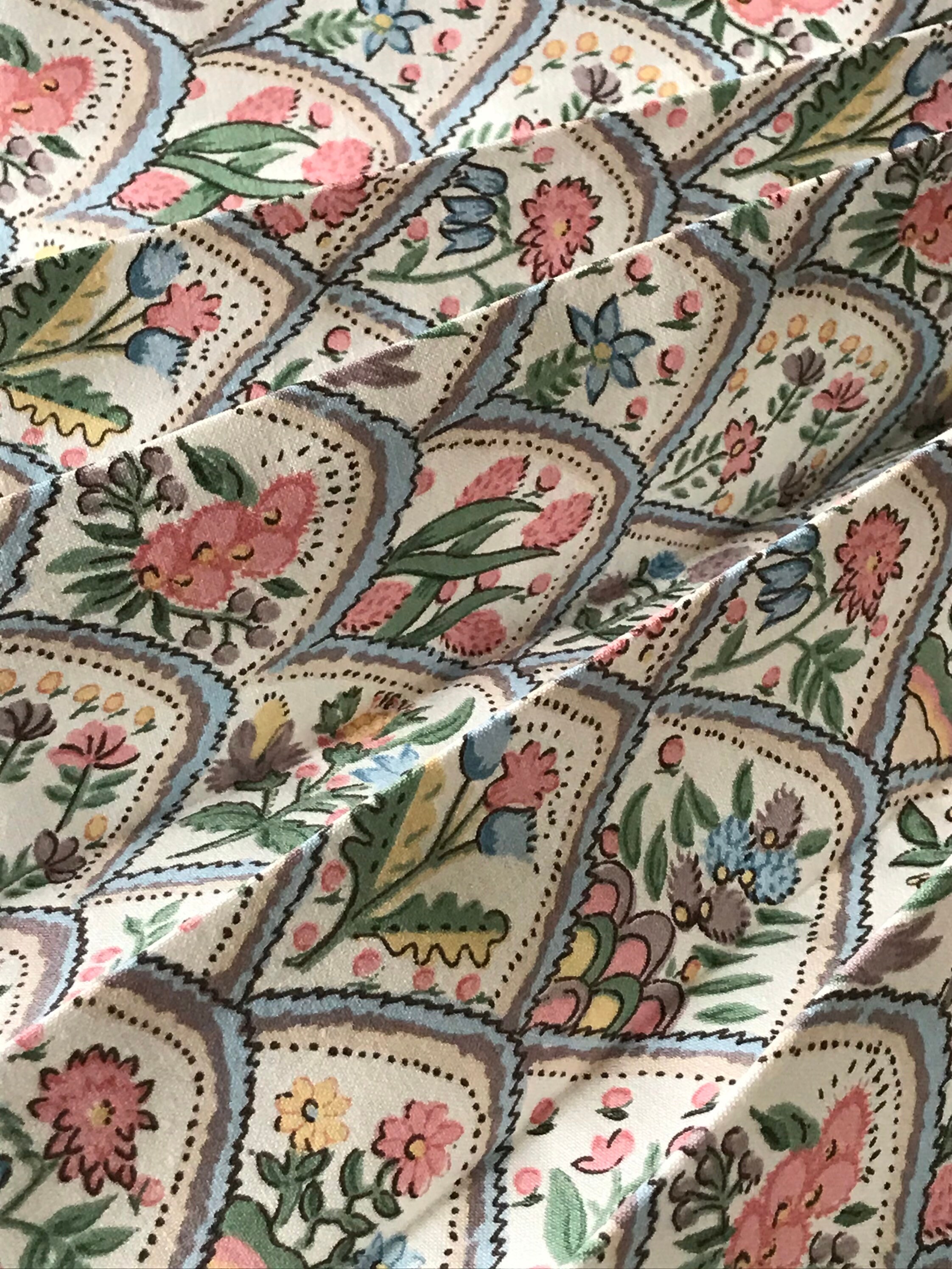 Jonelle Fabric 1977 charisma Pink, Buttercup,blue , Green & Light ...