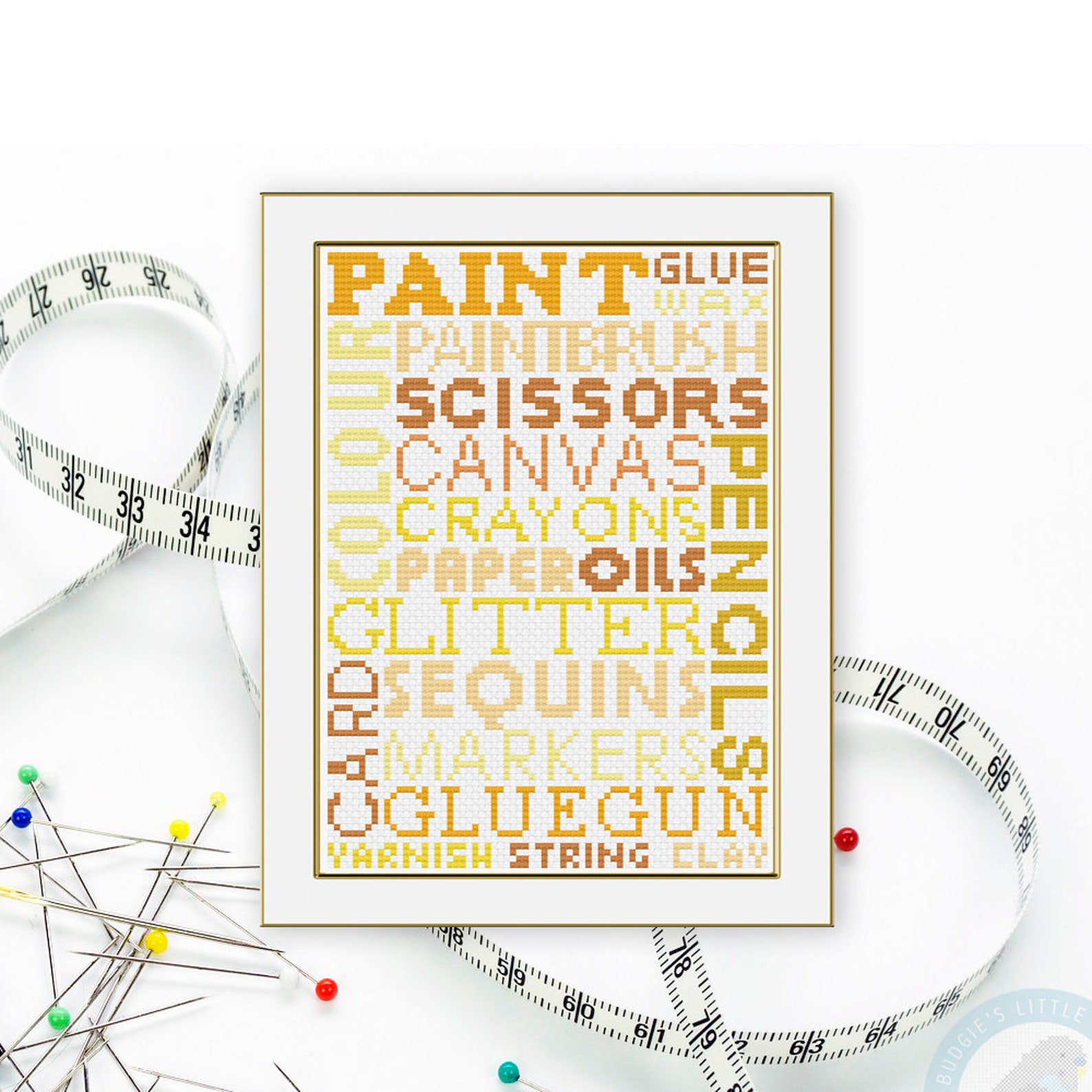 Art Typography Cross Stitch Pattern | Etsy