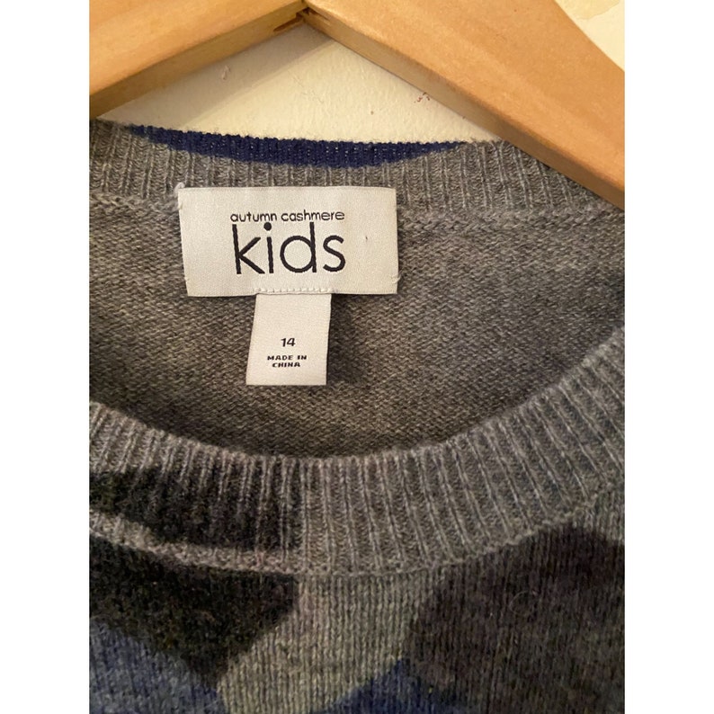 Boys Size 14 Autumn Cashmere Kids 100% Cashmere Camo Sweater - Etsy