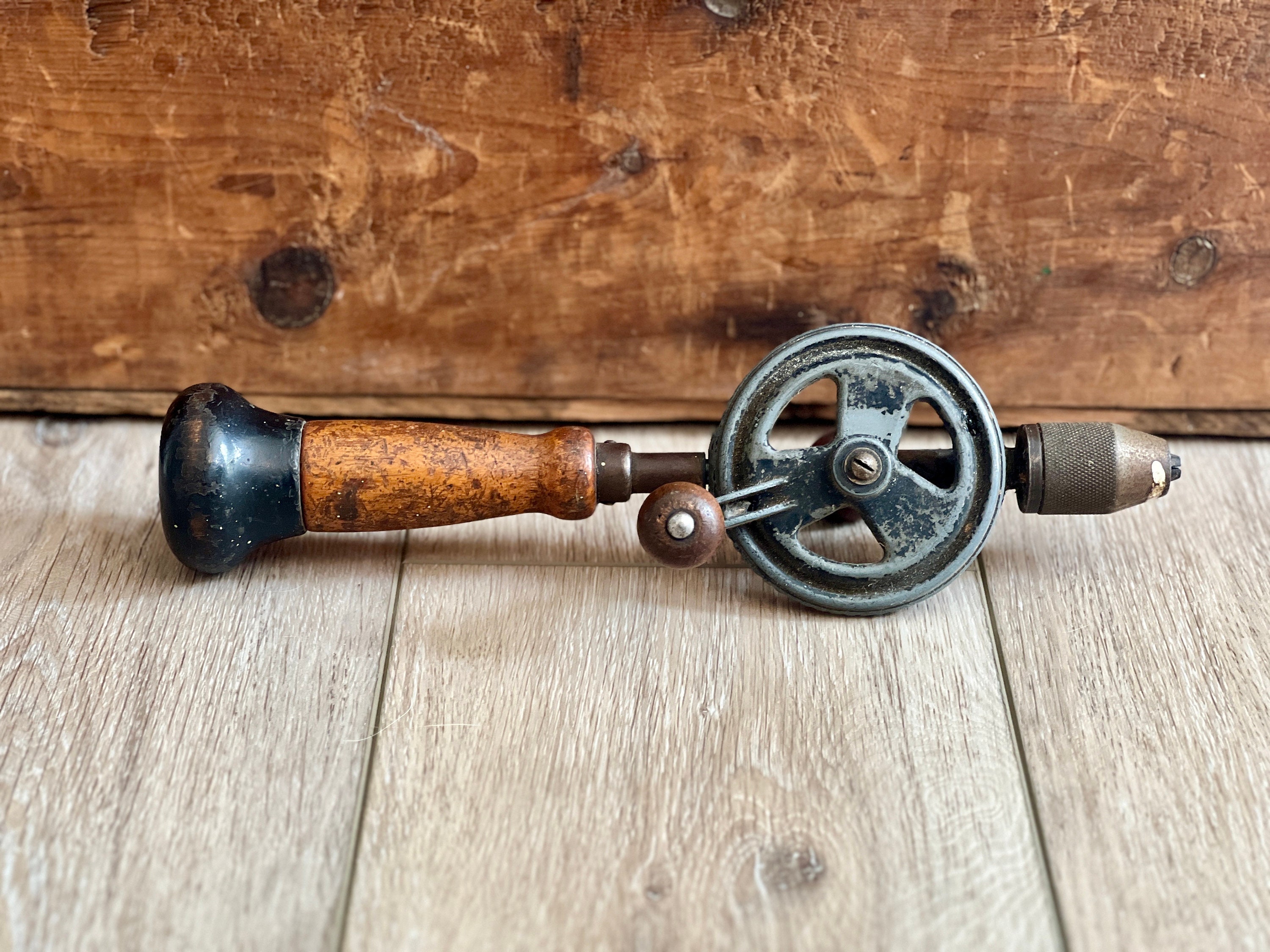 Antique Egg Beater Hand Drill Tool - Etsy
