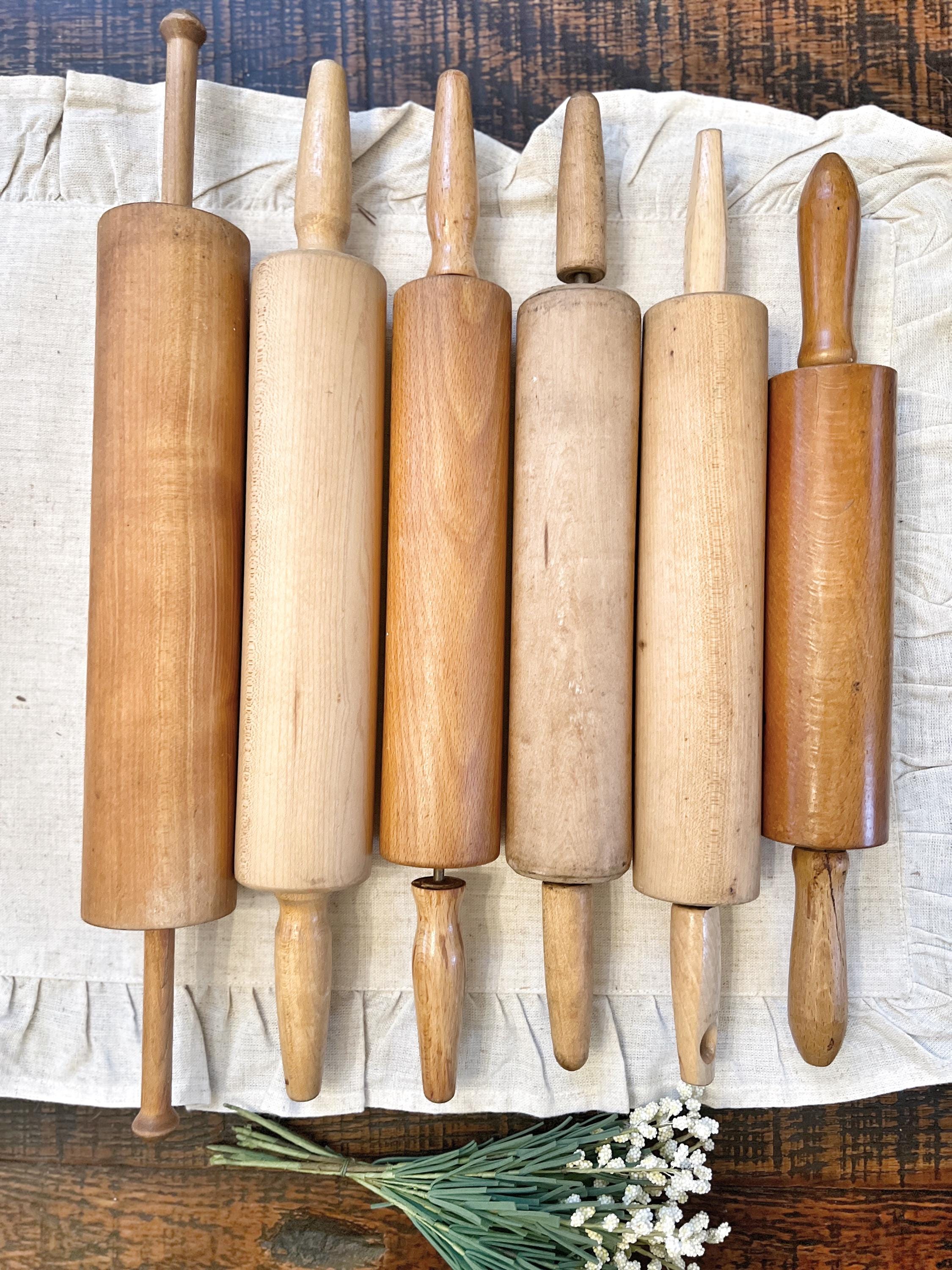 Primitive Vintage Wood Rolling Pin Collection - Etsy