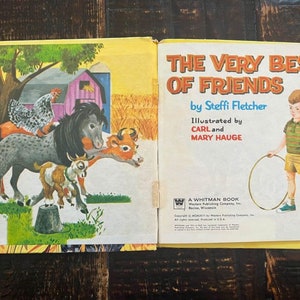 Vintage 1963 the Very Best Friends Whitman Hardcover Book - Etsy