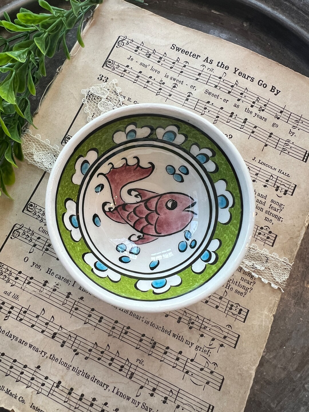 Vintage Ephesus Ceramic Fish Bowl Miniature - Etsy