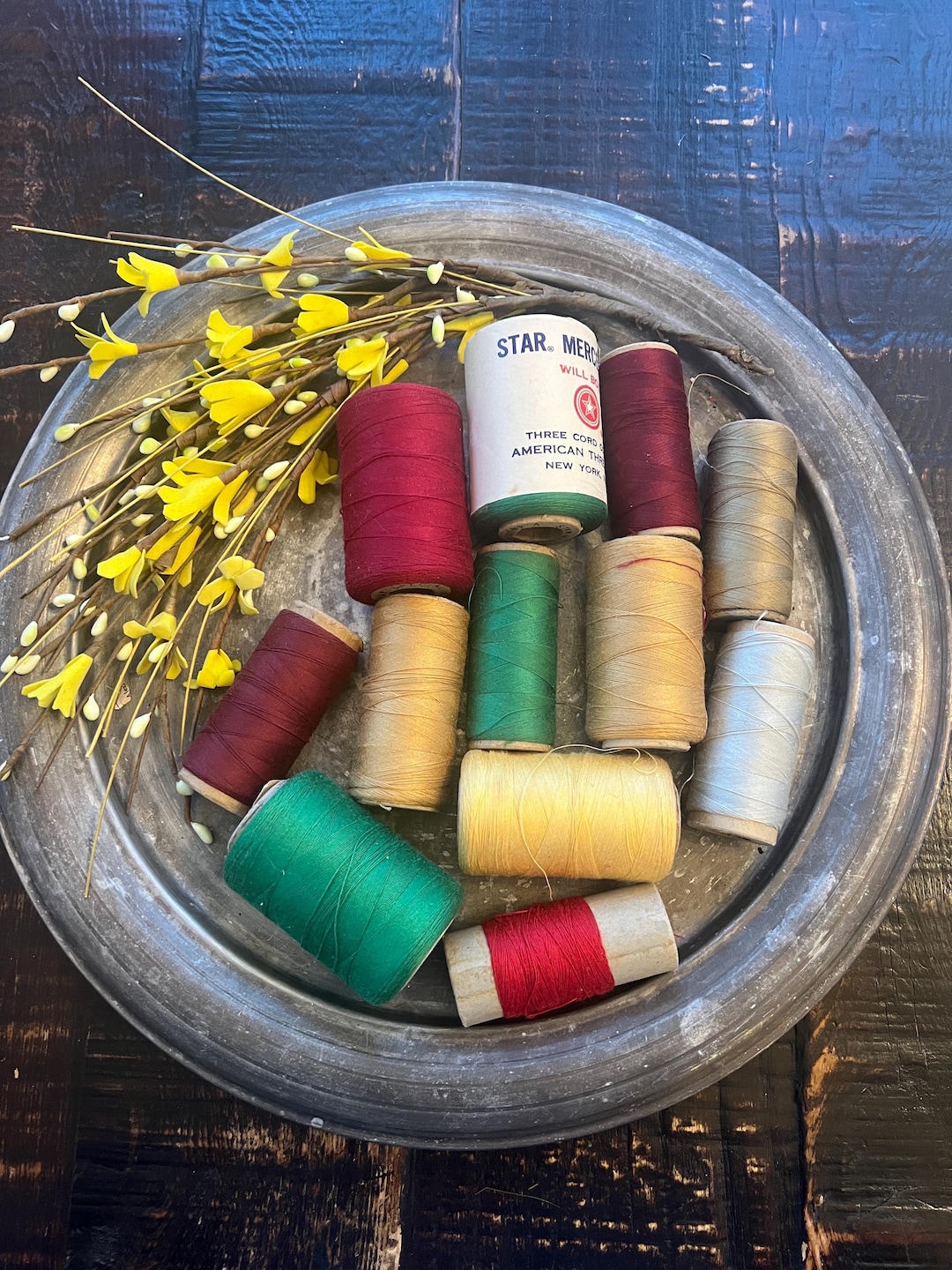 Antique Vintage Large Thread Spools for Crafting or Decor Lot of 12 - Etsy