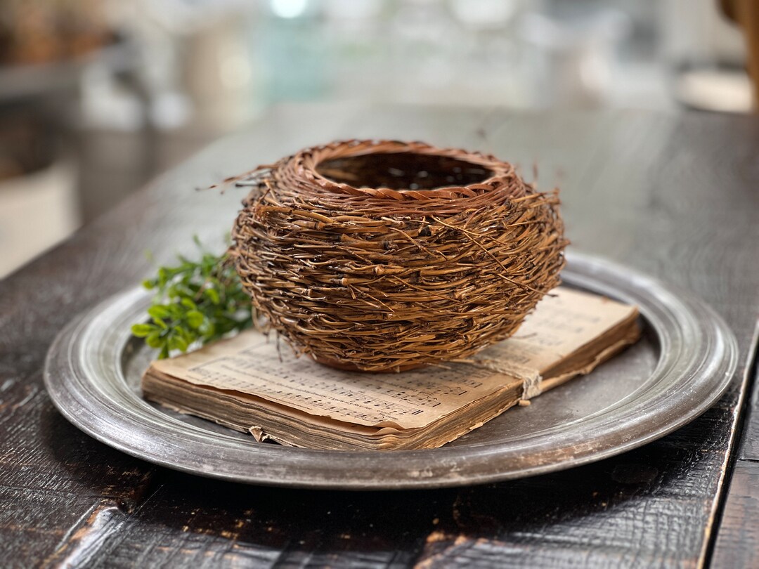 Vintage Birds Nest Basket - Etsy