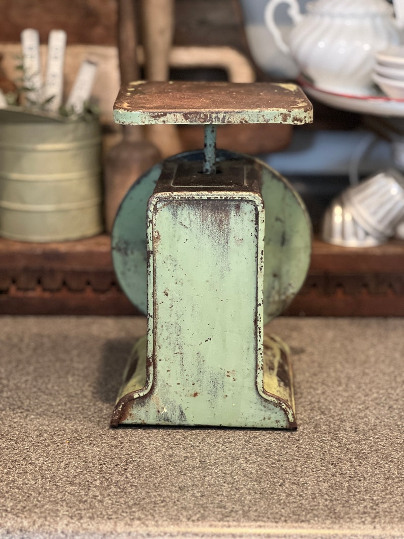 Vintage Rusty Green Farmhouse Scale - Etsy