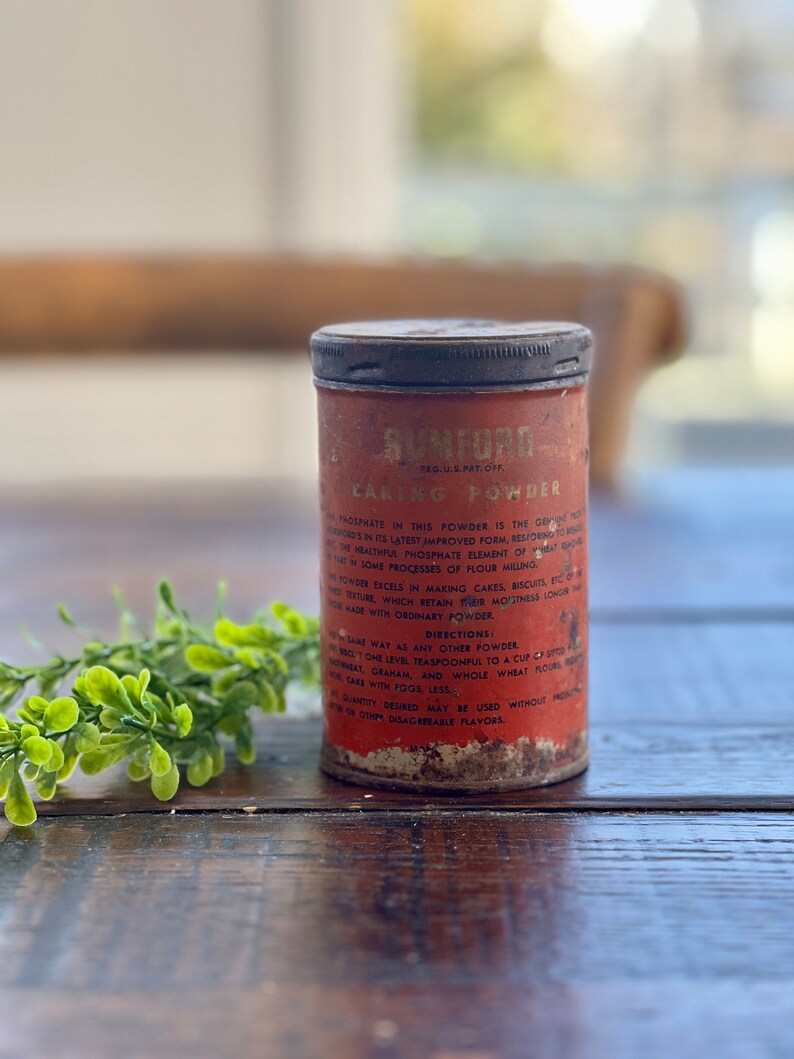 Vintage Rumford Baking Powder Label Tin - Etsy