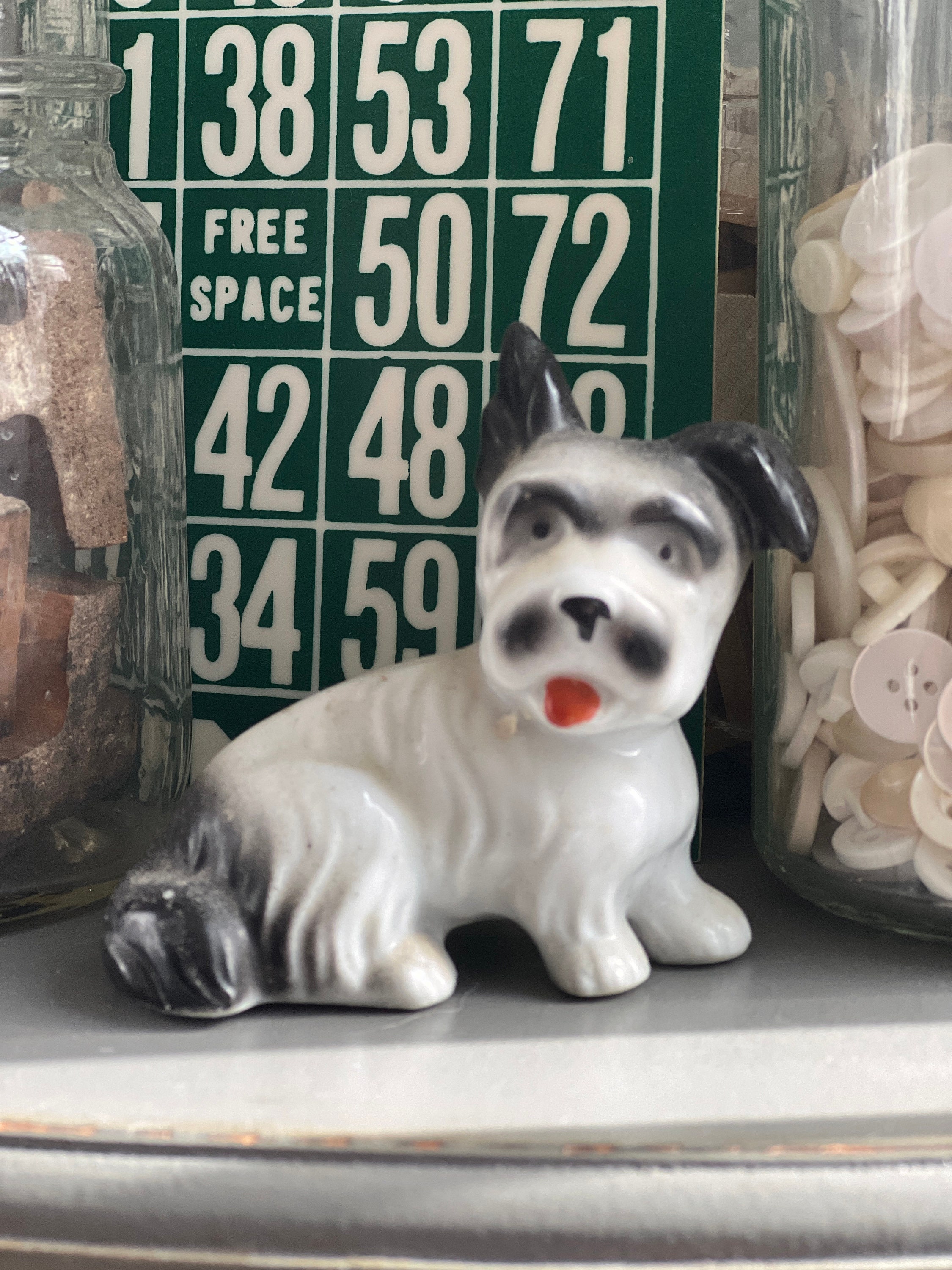 Jardinera Vintage Lefton Terrier