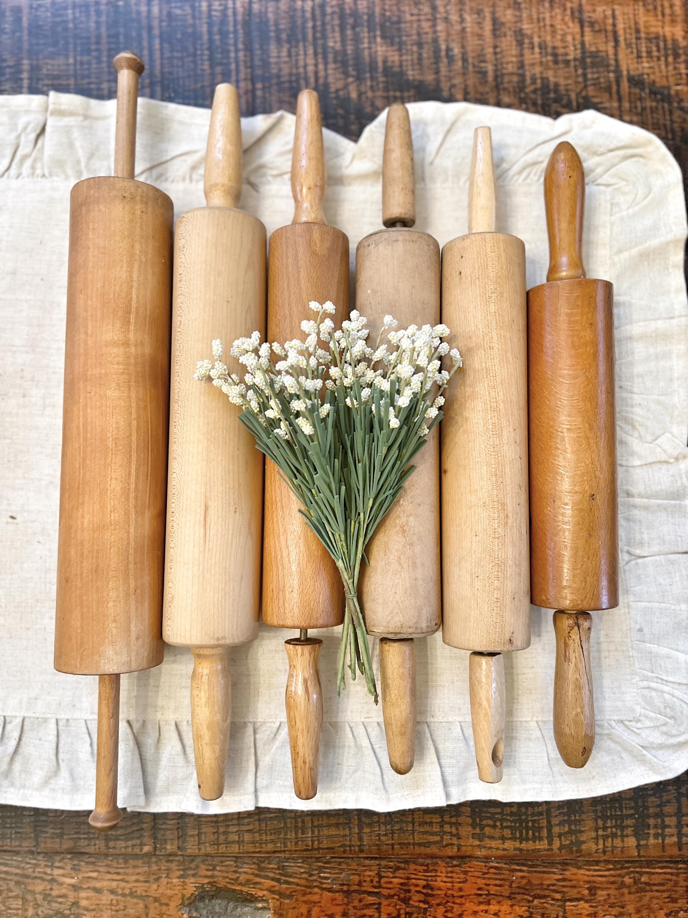 Primitive Vintage Wood Rolling Pin Collection - Etsy