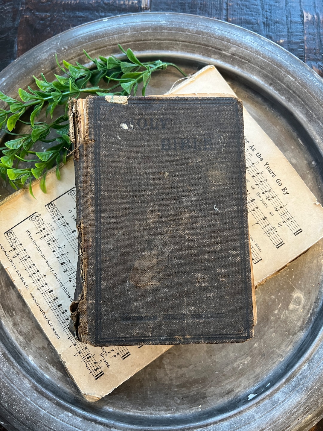 Antique Holy Bible Tattered Torn Worn and Shabby Book - Etsy