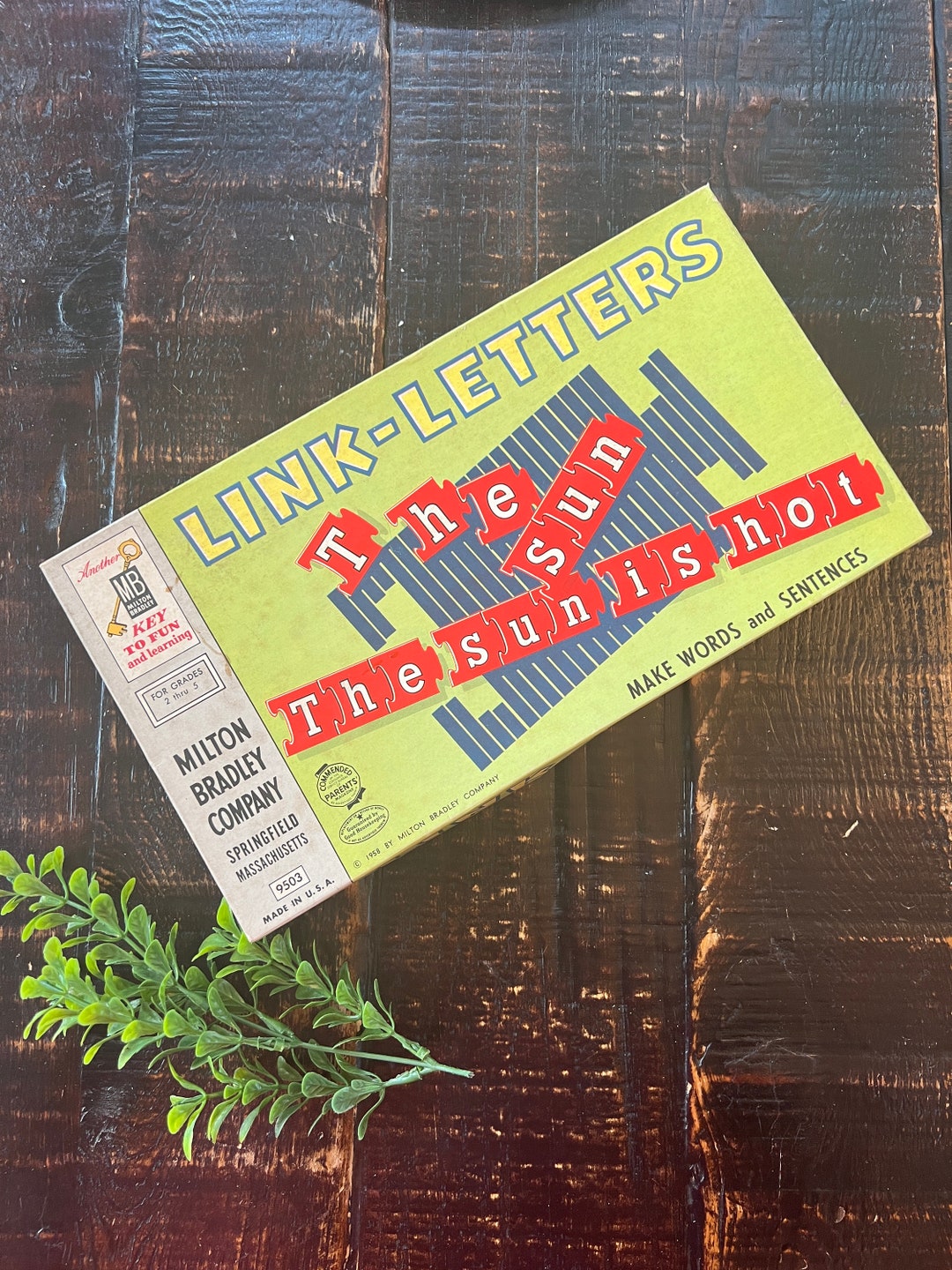 Vintage 1958 Milton Bradley Link Letters Game - Etsy