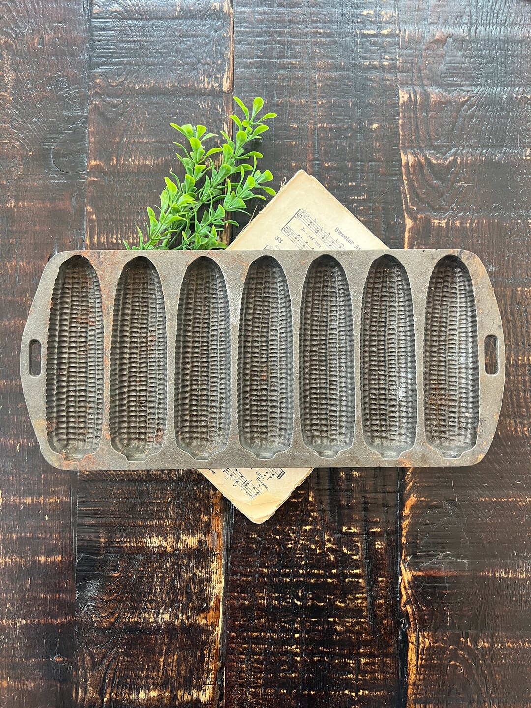 Antique Cast Iron 7 Ear Corn Bread Muffin Stick Pan Mold - Etsy