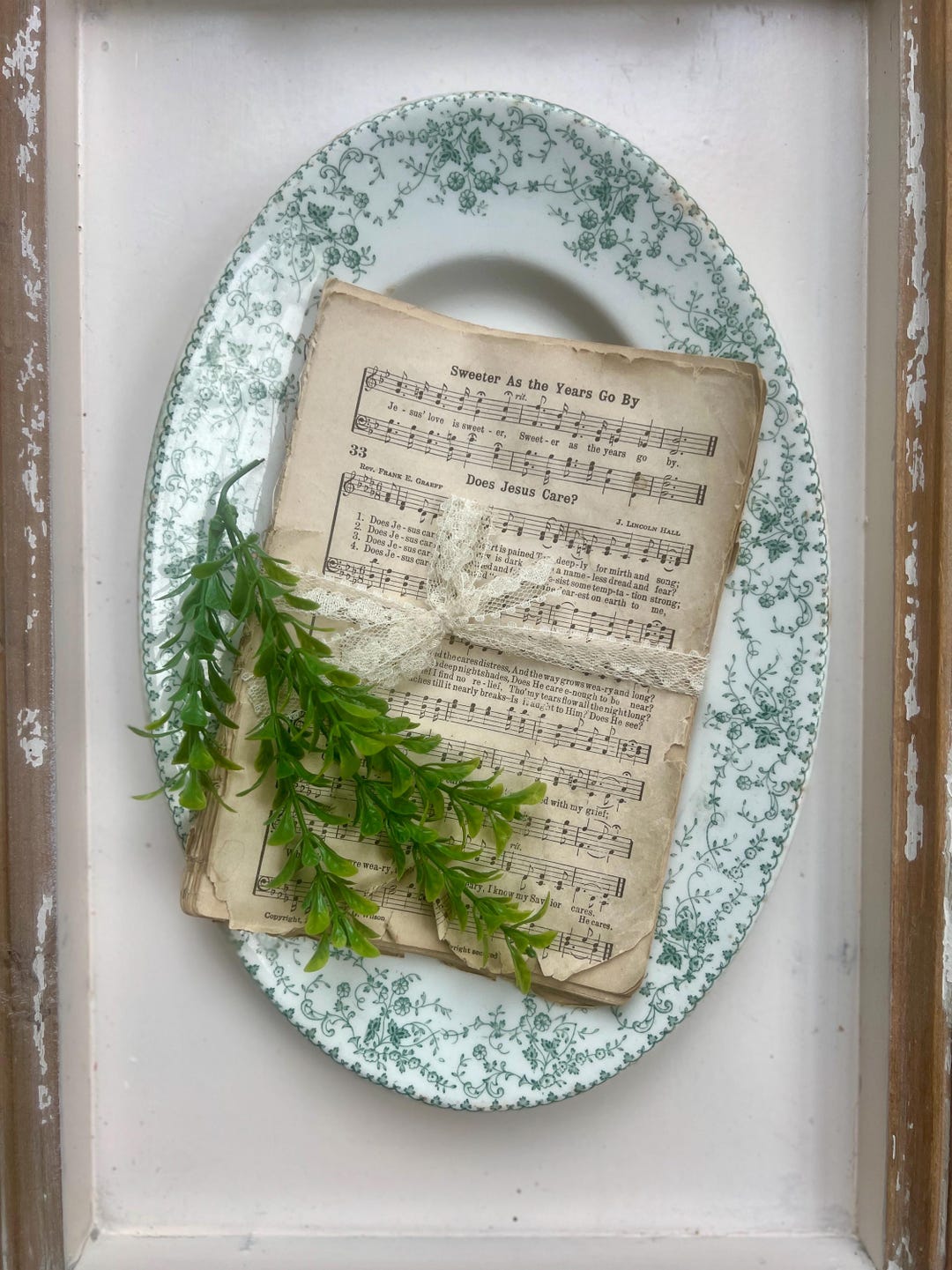 Antique Green Transferware Belmar Platter John Maddock and Sons England ...