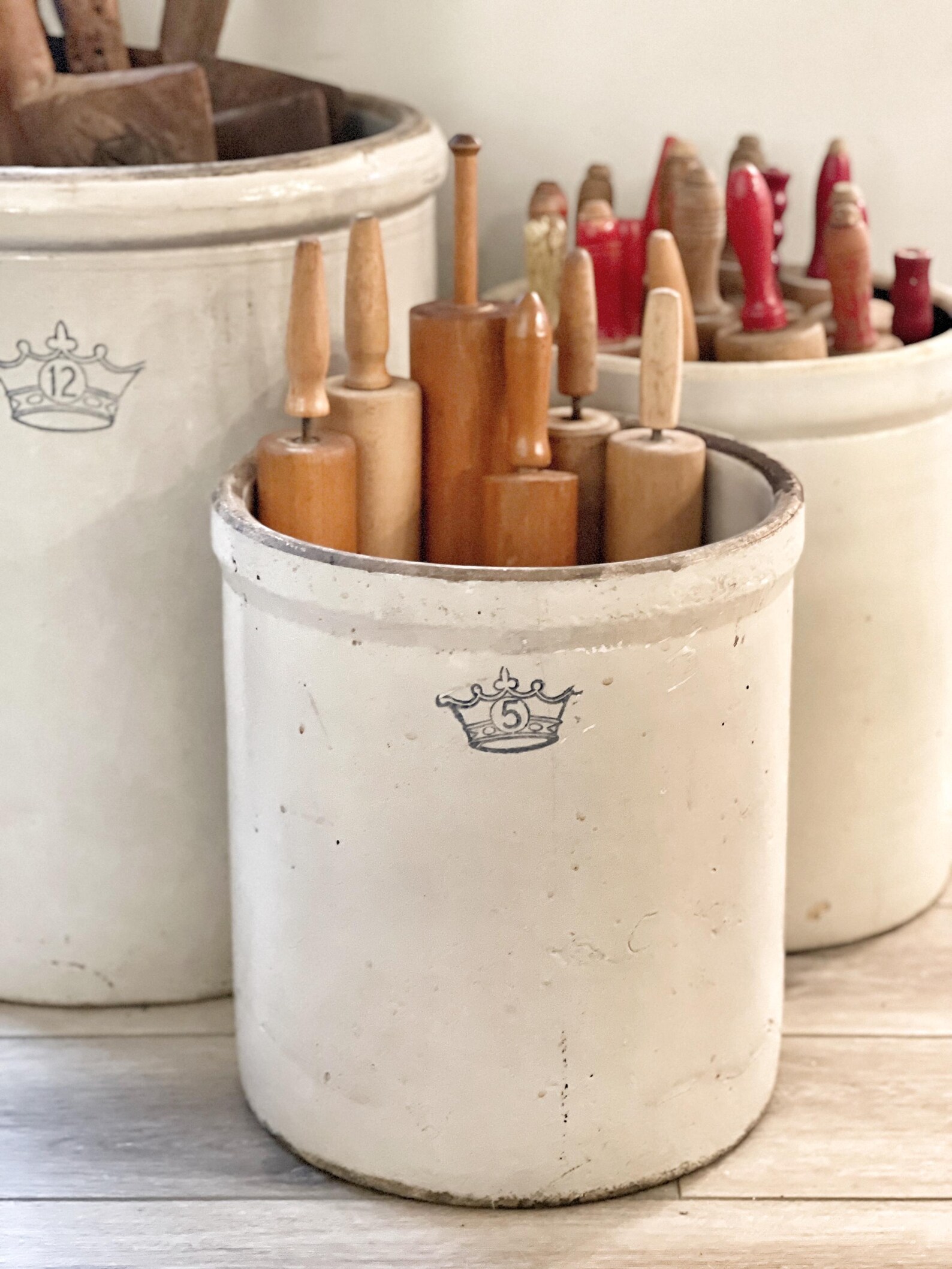 Primitive Vintage Wood Rolling Pin Collection - Etsy