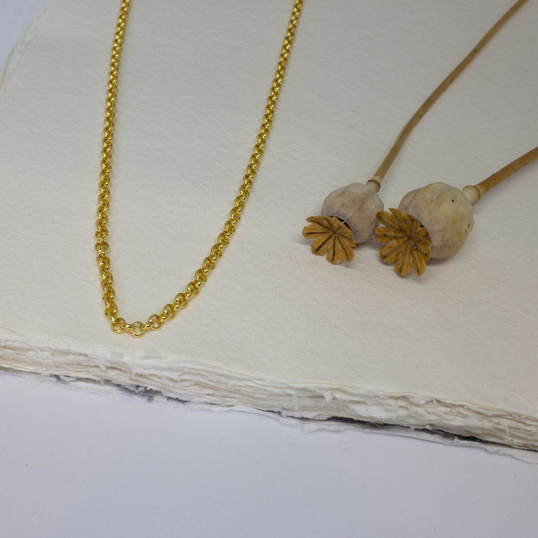 Gold Rolo Chain, Chunky Gold Chain Necklace, Layering Necklace - Etsy