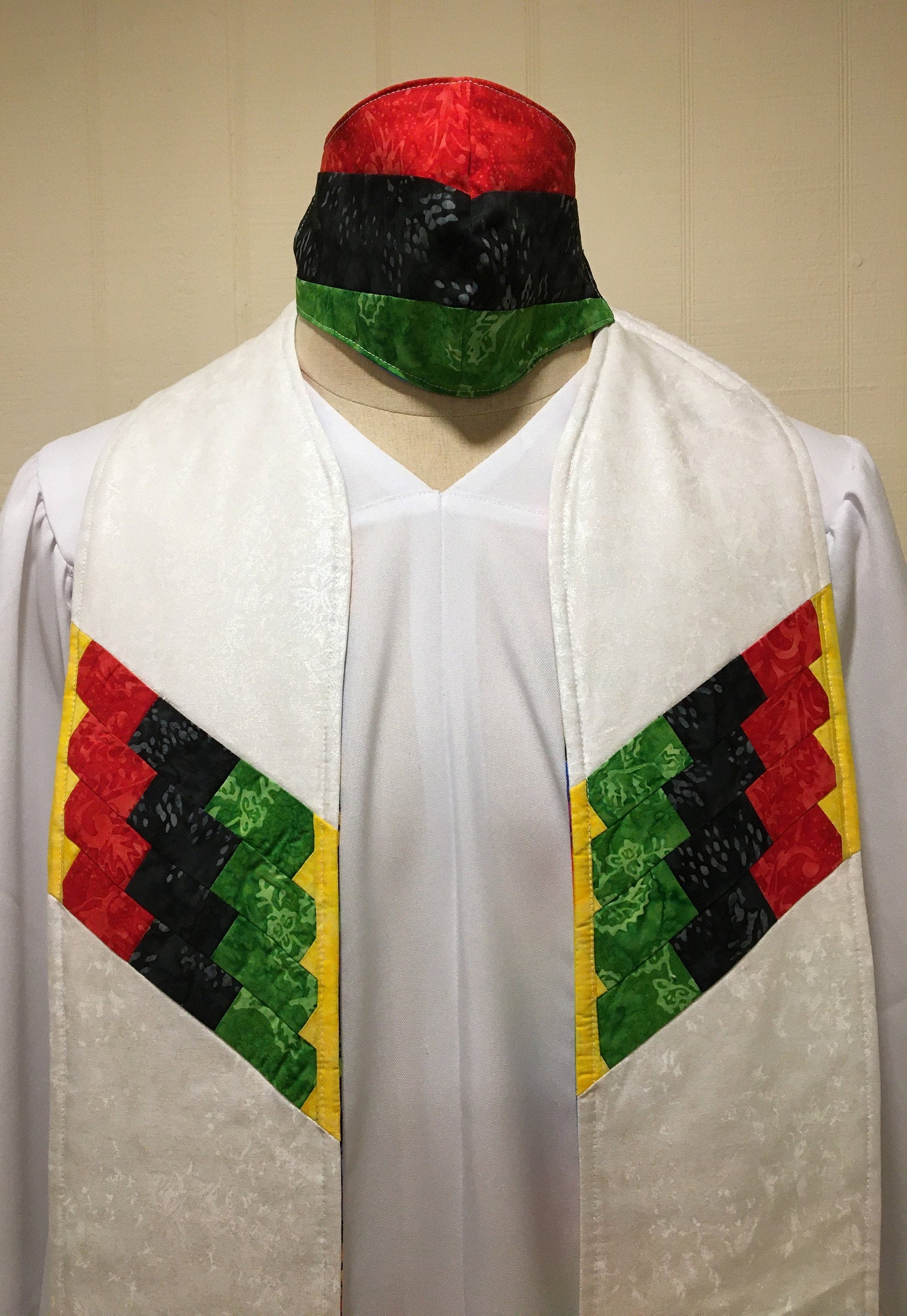 Rainbow, BLM, Reversible Clergy Stole, Matching Reversible Mask ...