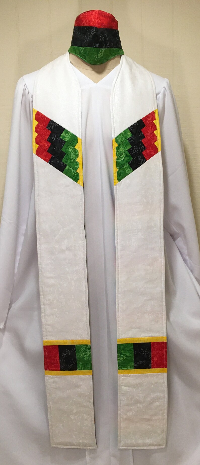 Rainbow, BLM, Reversible Clergy Stole, Matching Reversible Mask ...