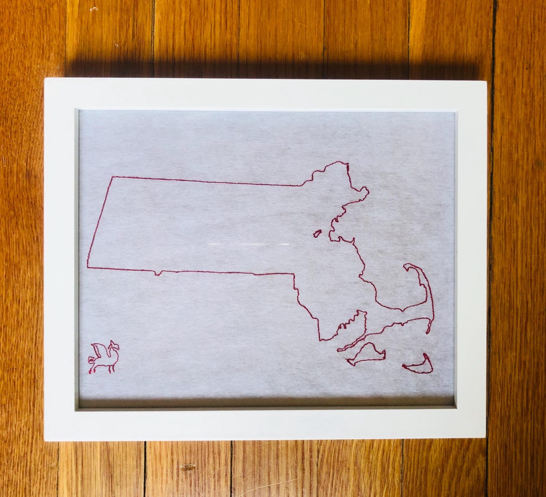 Massachusetts Map - Etsy