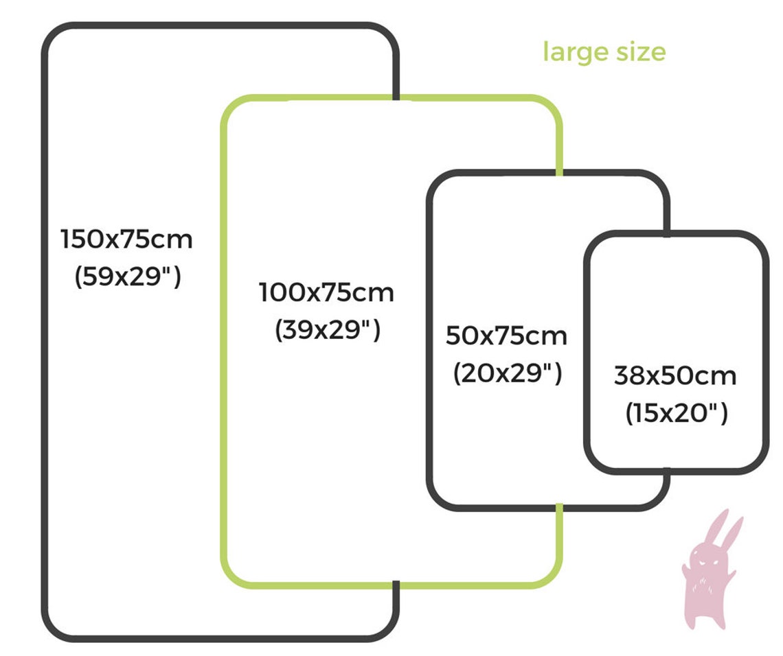 Large Wool Puddle Pad Mattress Protector for Bed Floor for - Etsy