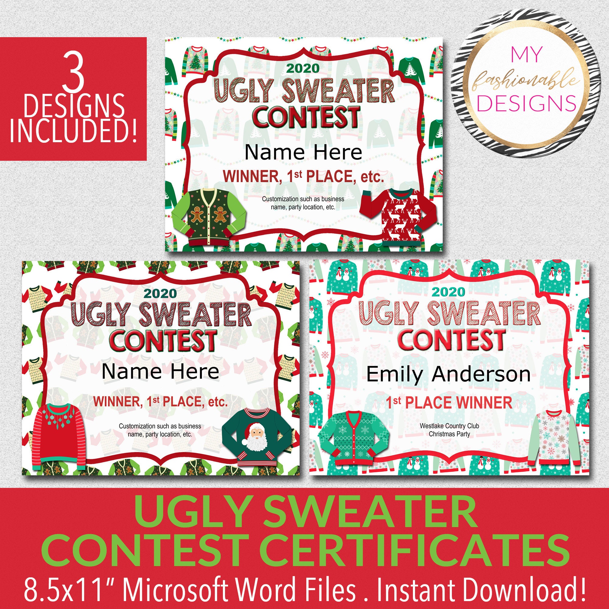Ugly Sweater Contest Certificate Set Descarga Instant nea Etsy ugly-sweater-contest-certificate-set-descarga-instant-nea-etsy