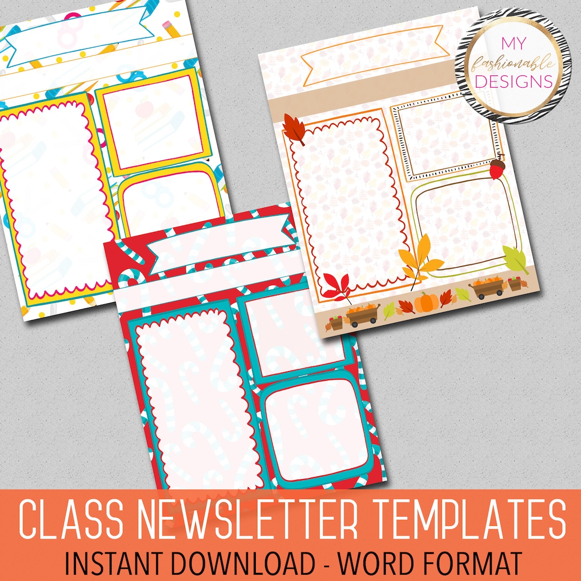 Classroom Newsletter Templates 9 Designs Included Word - Etsy