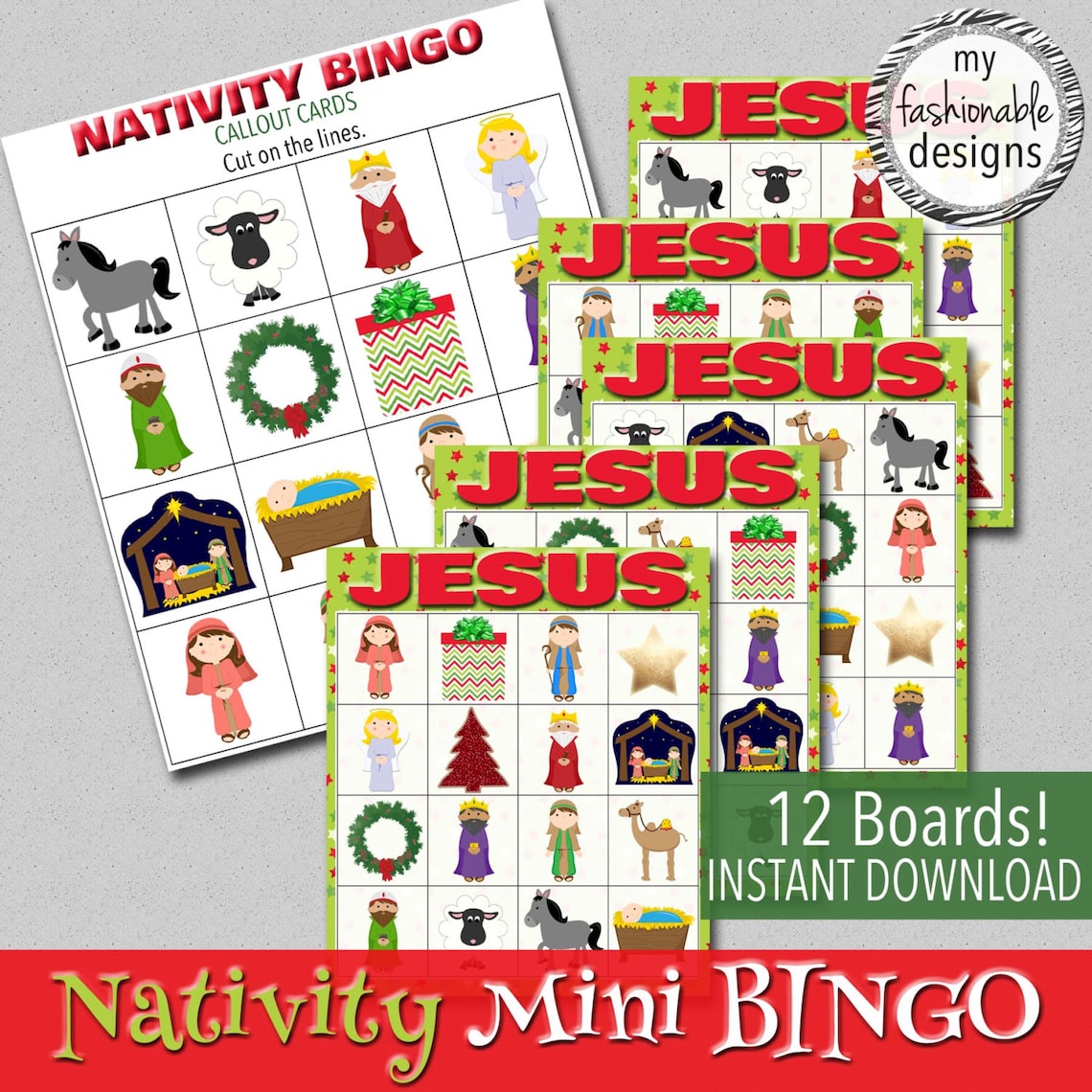 Nativity Mini BINGO Instant Download - Etsy