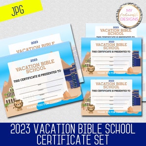 2023 VBS Certificate Babylon Theme Vacation Bible School - Etsy