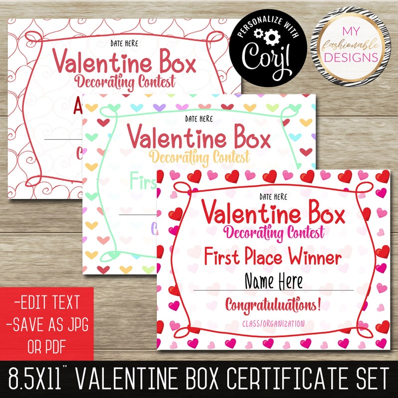 Boxed Valentine Cards - Etsy