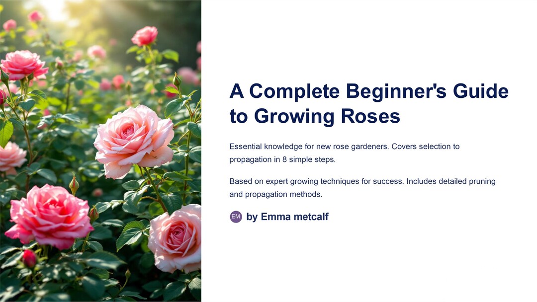 Rose Growing Guide for Beginners: Rose Care Ebook (digital Download) - Etsy
