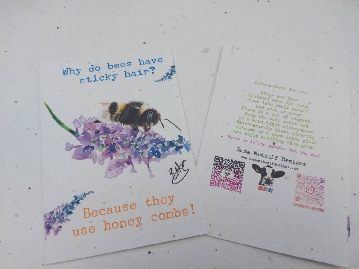 Plantable Seed Cards Eco Friendly Cards Seed Paper Cards - Etsy