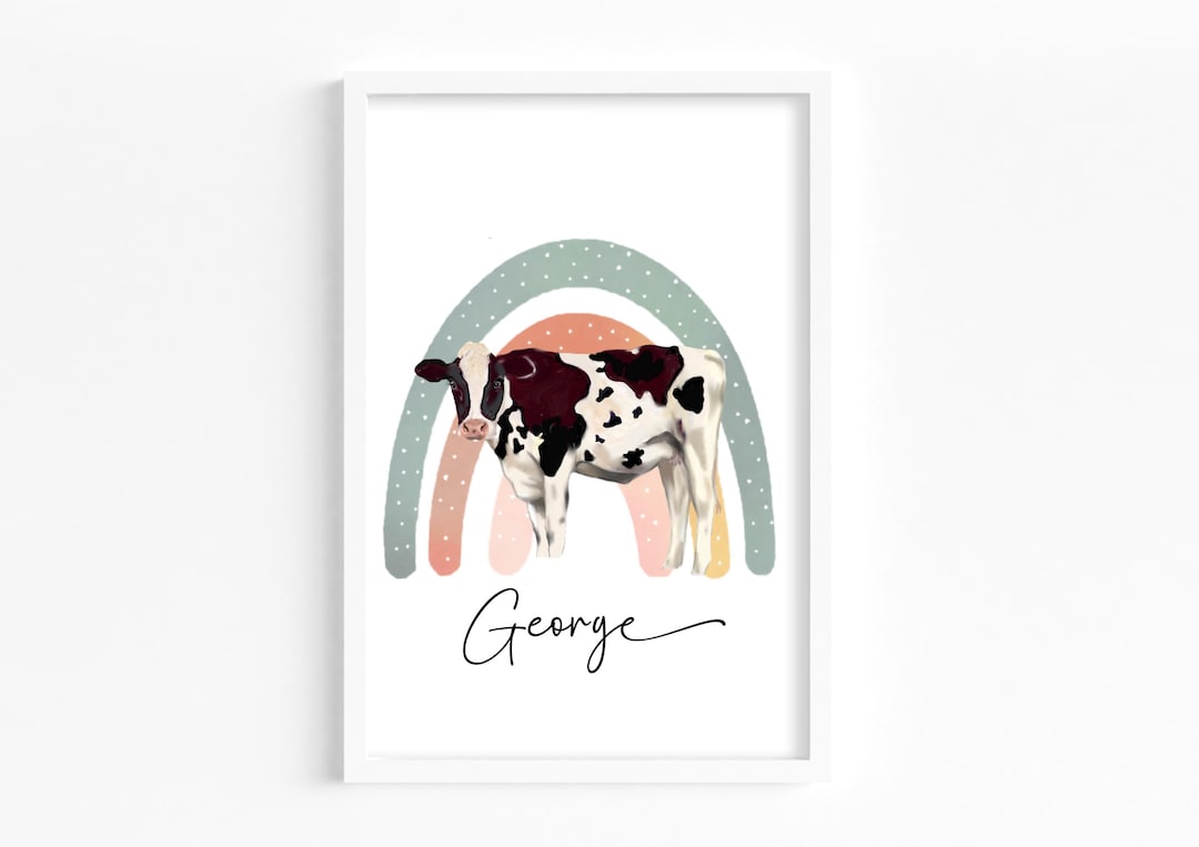 Digital Nursery Wall Art Dairy Cow Print at Home - Nursery Decor for ...