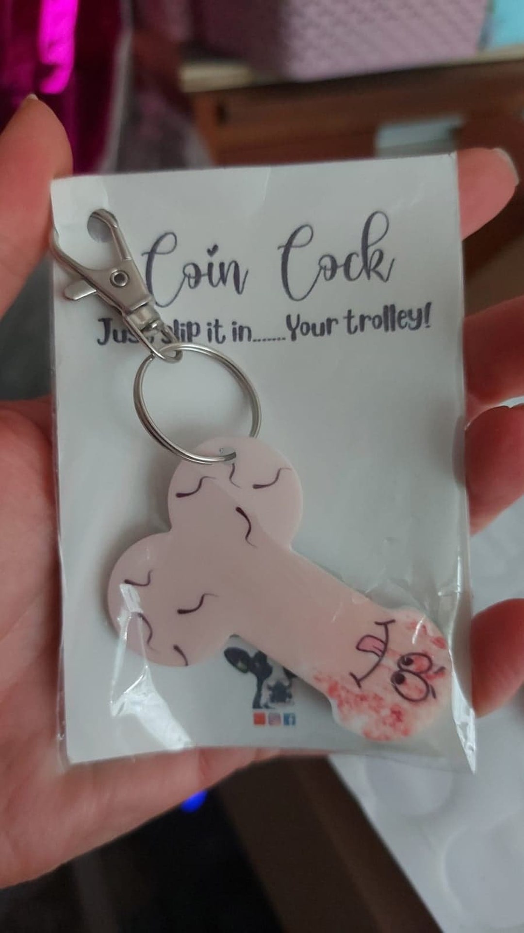 Novelty Willy Trolley Coin Keyring Willy Shaped Trolley Coin - Etsy