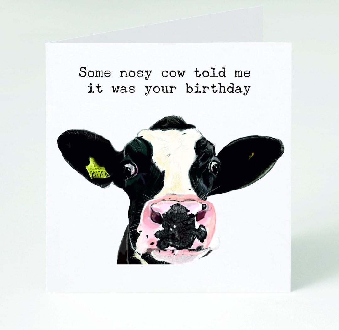 Farming Birthday Card Funny Birthday Cards Farm Animal Card Eco ...