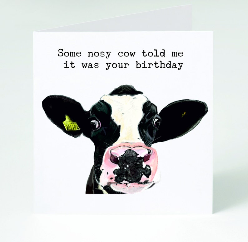 Farming Birthday Card Funny Birthday Cards Farm Animal - Etsy