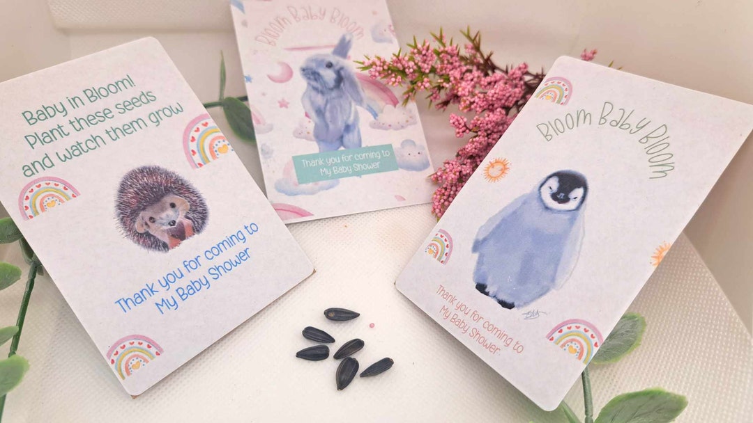 Personalised Baby Shower Seed Packets- Grow Your Own Sunflower Baby ...
