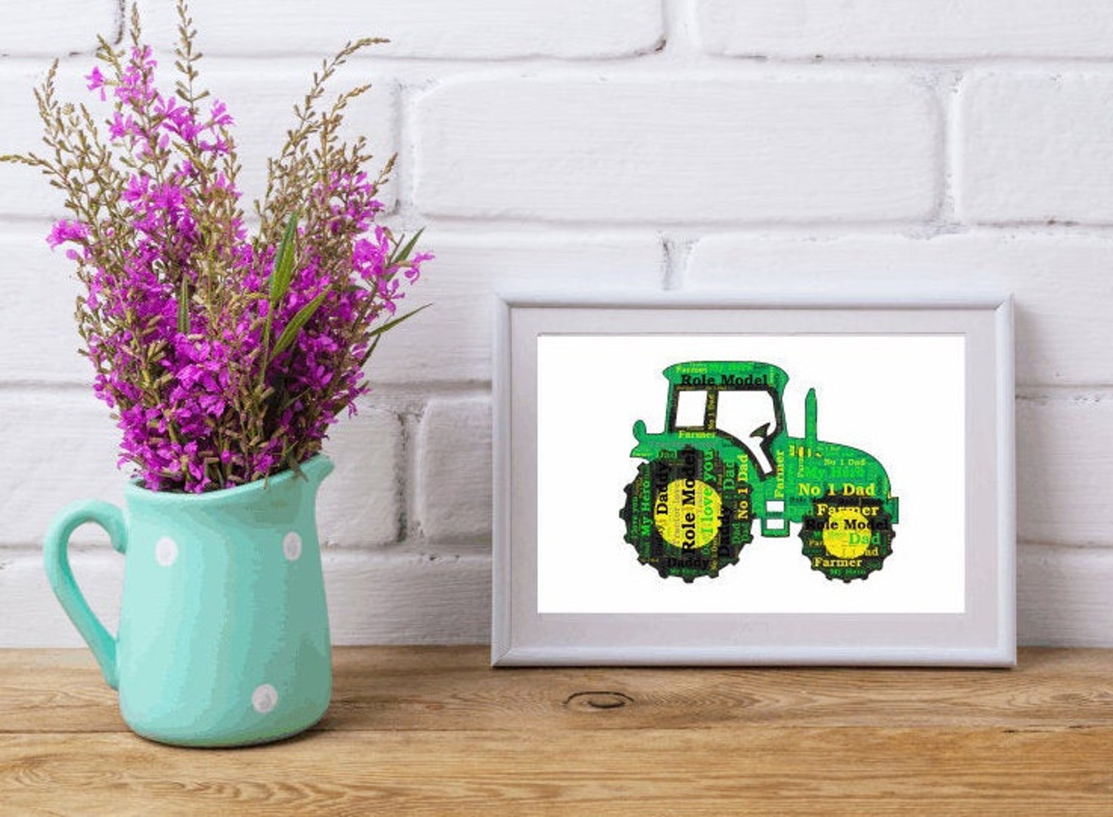 Personalized Tractor Word Art Print: Farmer Gift - Etsy