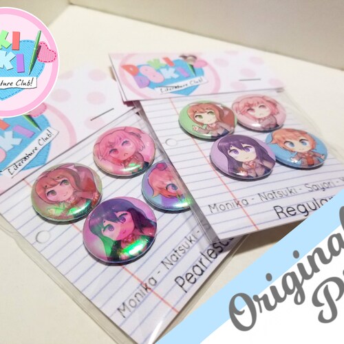 Doki Doki Literature Club 2.25 Buttons - Etsy