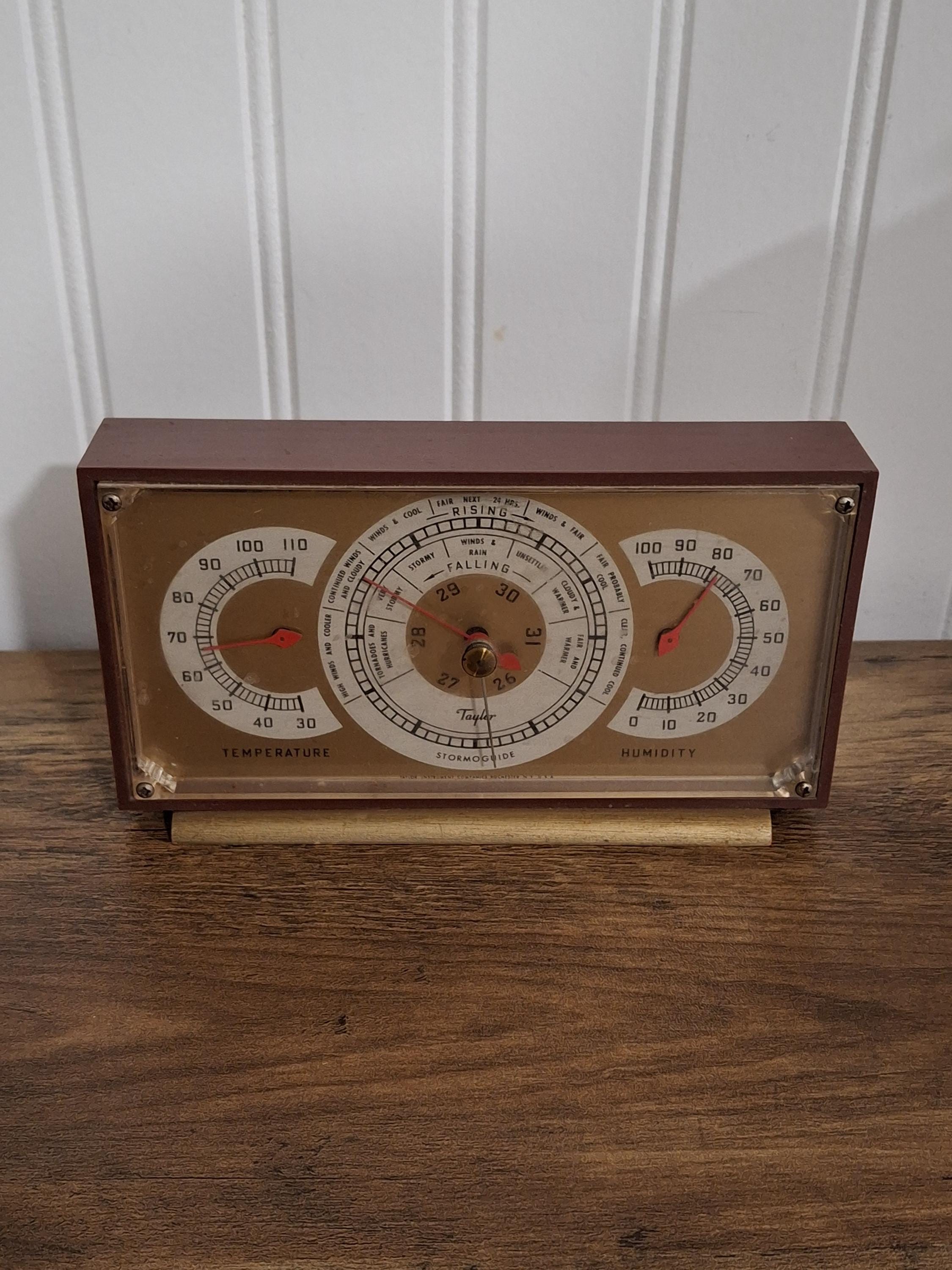 Vintage Taylor Instruments Stormoguide Barometer Temperature Humidity ...