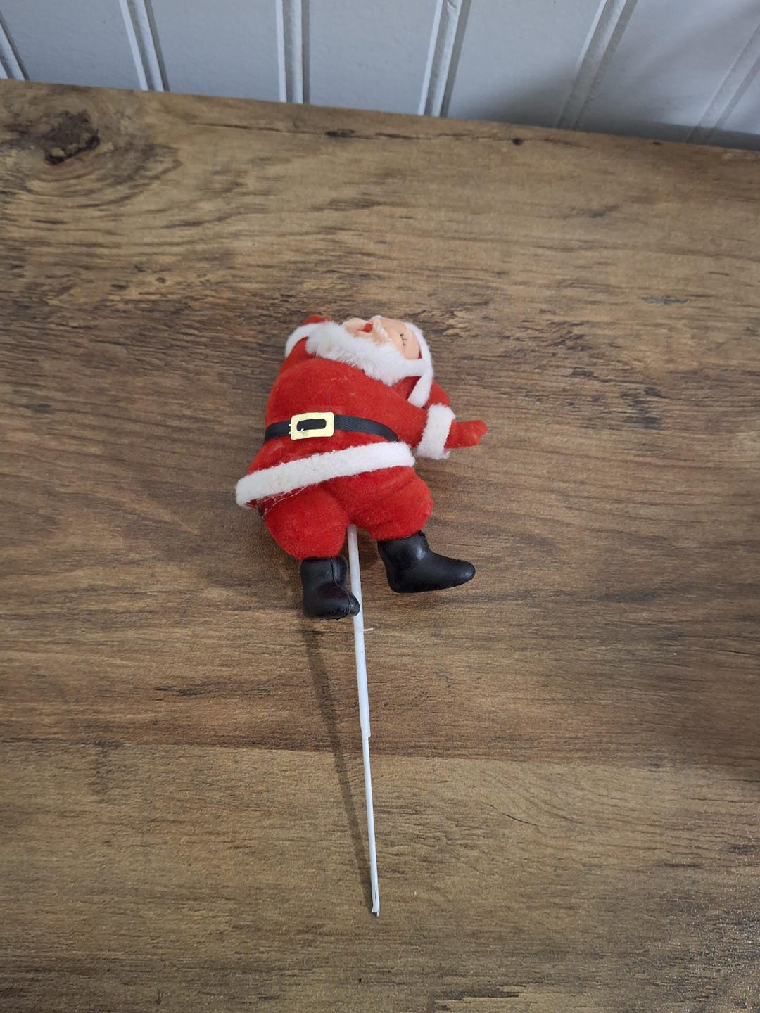 Mid Century Vintage Christmas Santa Floral Pick Plastic Retro - Etsy