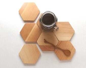 Wooden hexagon | Etsy